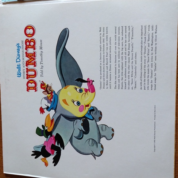Disney | Other | 3 Walt Disney Book Long Playing Records Dumbo Bambi ...